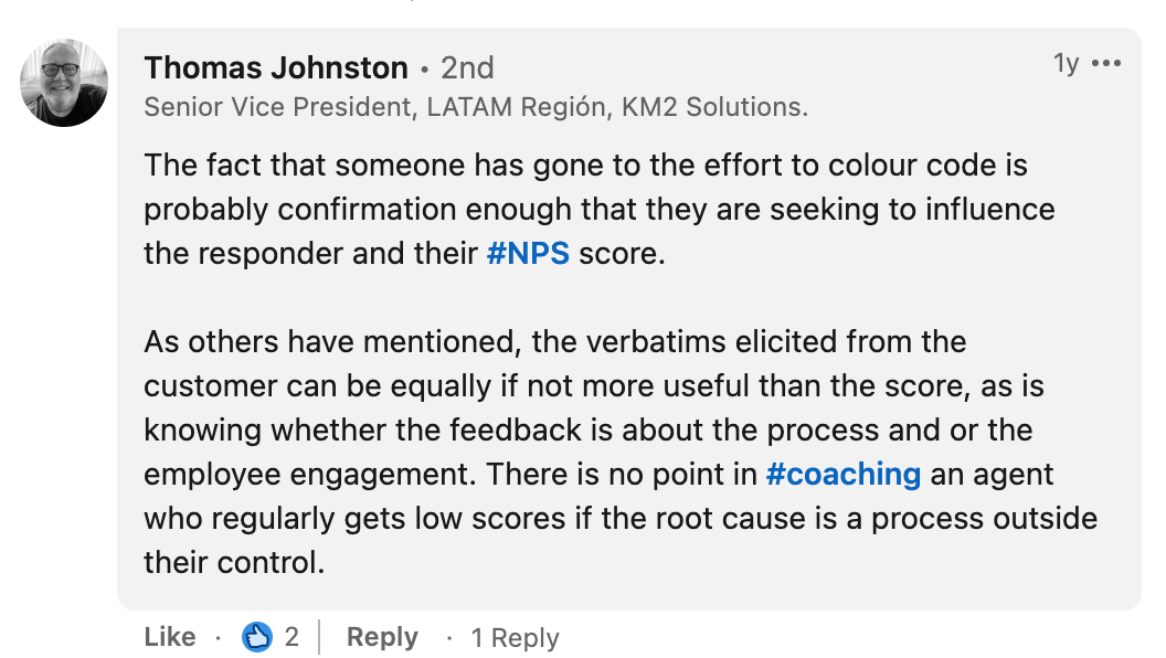 Expert Advise on the Impact of Color Coding the NPS Scale